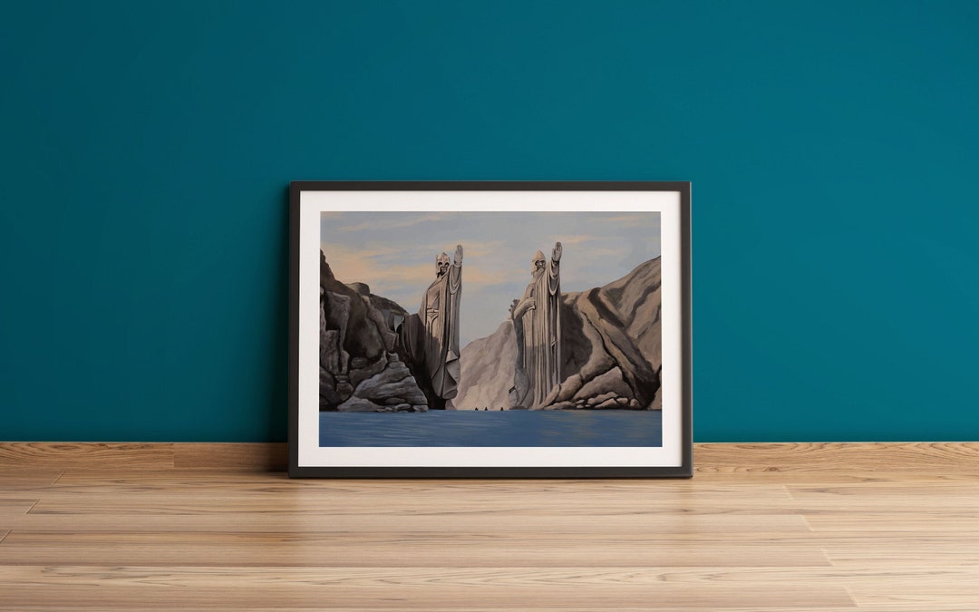 Lord of the Rings Poster, Argonath Print, LOTR Art, LOTR Print, Lord of ...