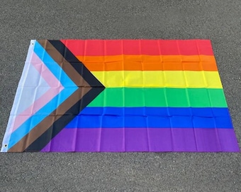 LGBTQ+ Progress Pride Flag 150X90CM - Etsy
