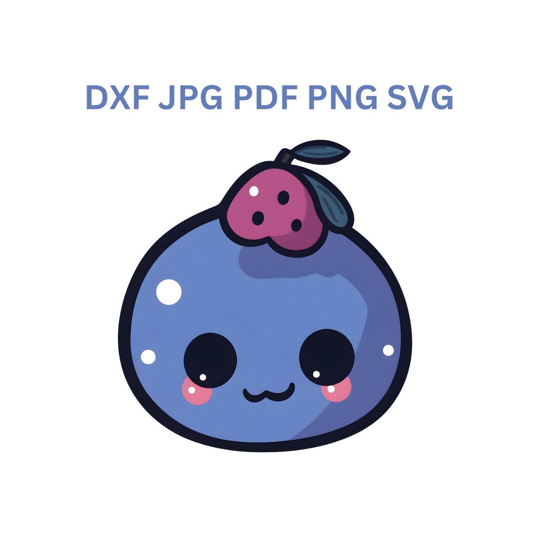 Digital Blueberry Cliparts in SVG PDF JPG Png & Dxf - Etsy