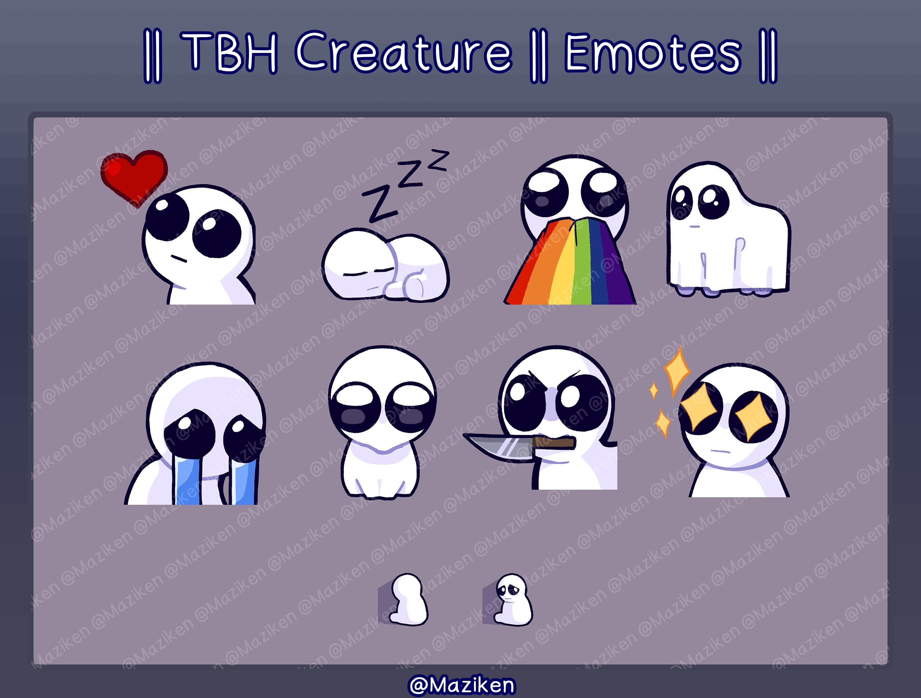 10 || TBH Creature Emote Pack || - Etsy