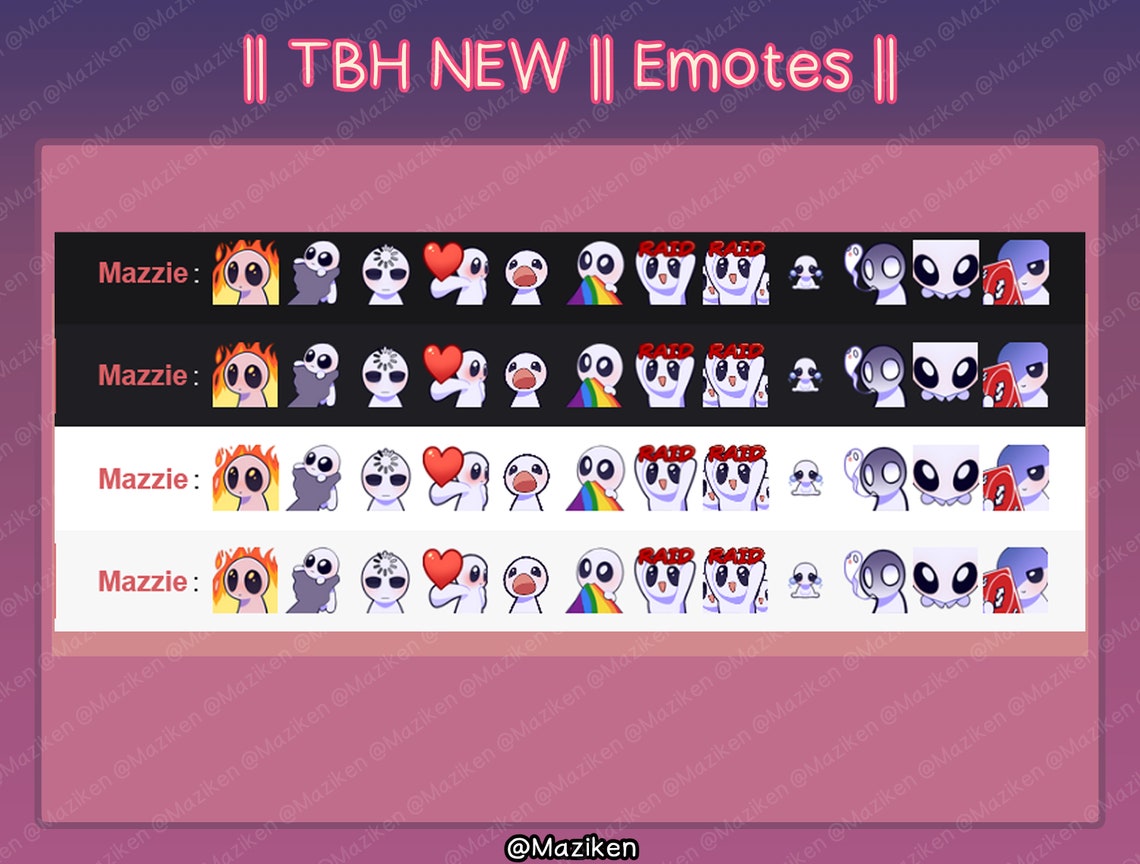 TBH Creature Emotes || 10 || 2 Animated - Etsy