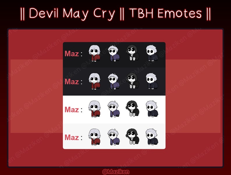 Devil May Cry TBH Emotes - Etsy