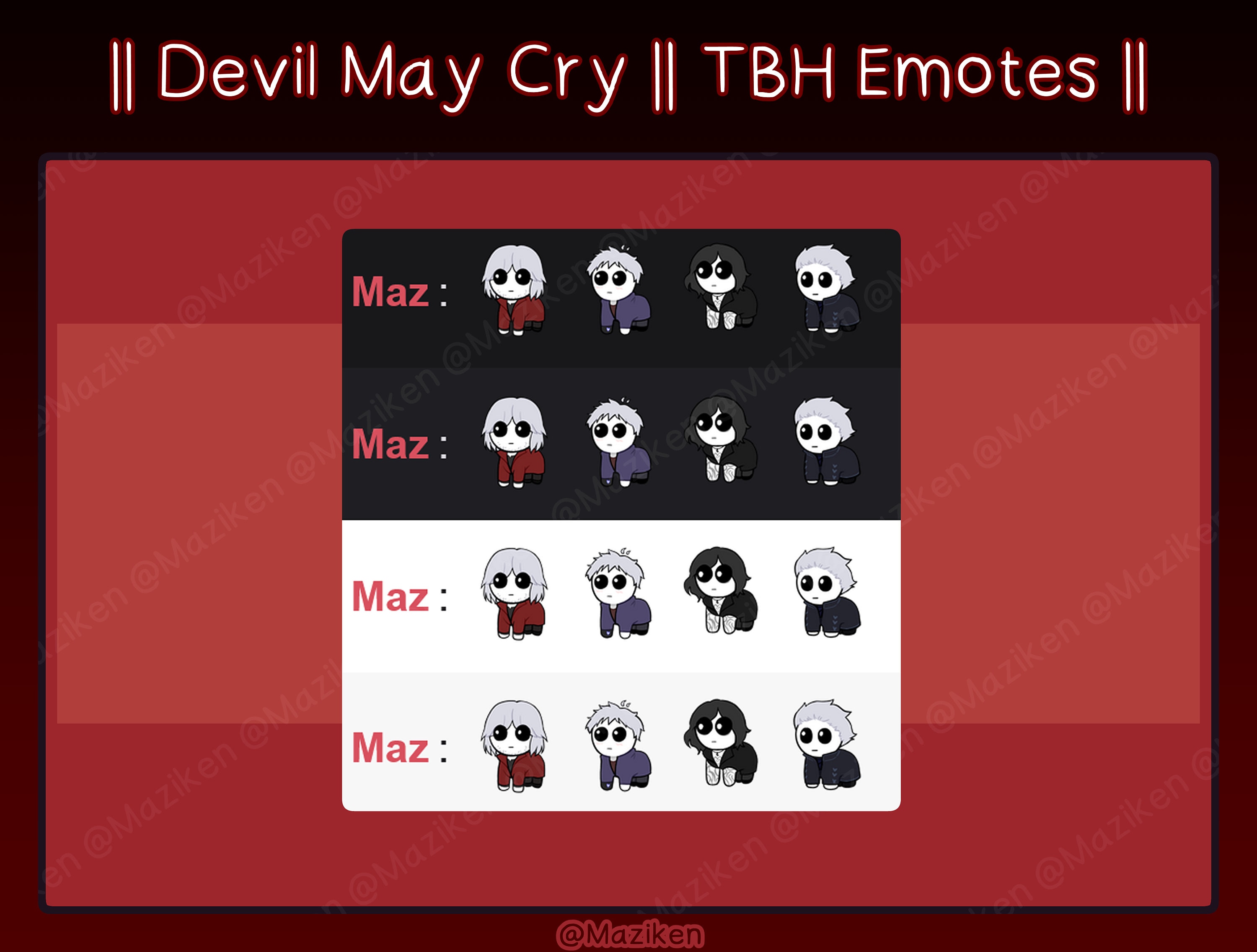 Devil May Cry TBH Emotes - Etsy
