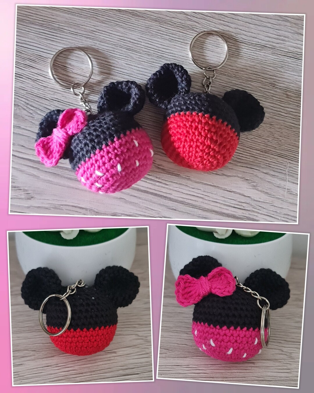 Keychain Disney Amigurumi Keychains - Etsy