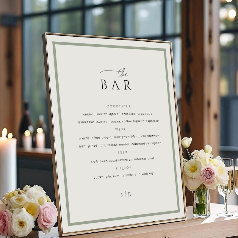 Border Bar Menu - Etsy