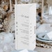 Trifold Wedding Menu, Minimalist Triangle Stand Table Number, Printable ...