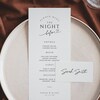 Rehearsal Dinner Menu Template, the Night Before Table Sign, Fun Fact ...