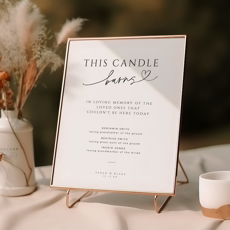 Wedding Memorial Candle - Etsy