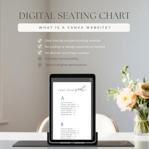 Digital Seating Chart With Qr Code Sign Template, Find Your Seat Canva ...