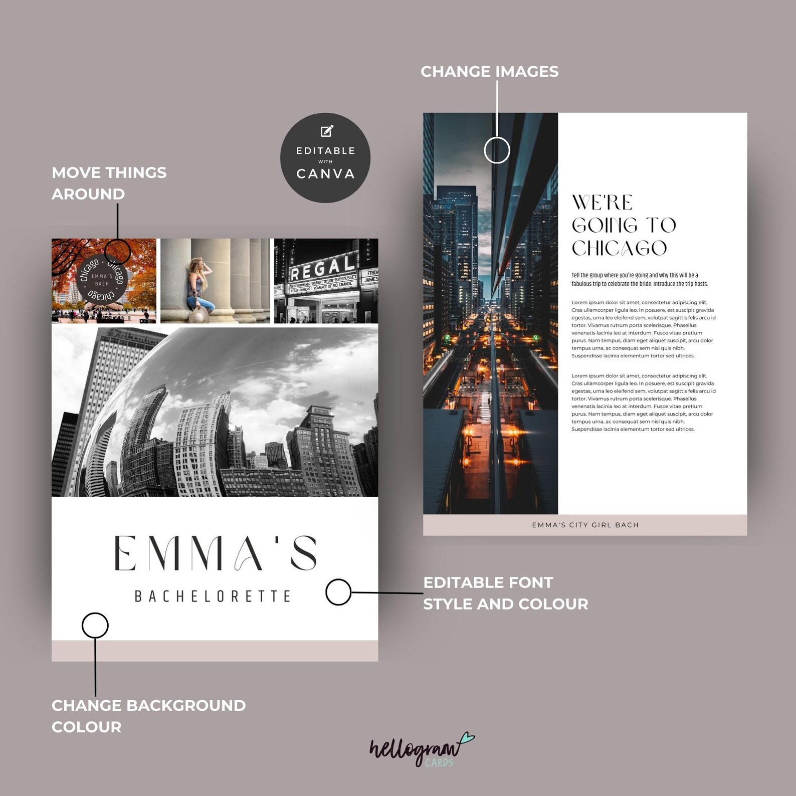 Chicago Bachelorette Itinerary, City Weekend Trip Planner, Modern Edgy ...