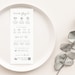 Wedding Fun Facts Card, Menu and Thank You Place Setting, Infographic ...