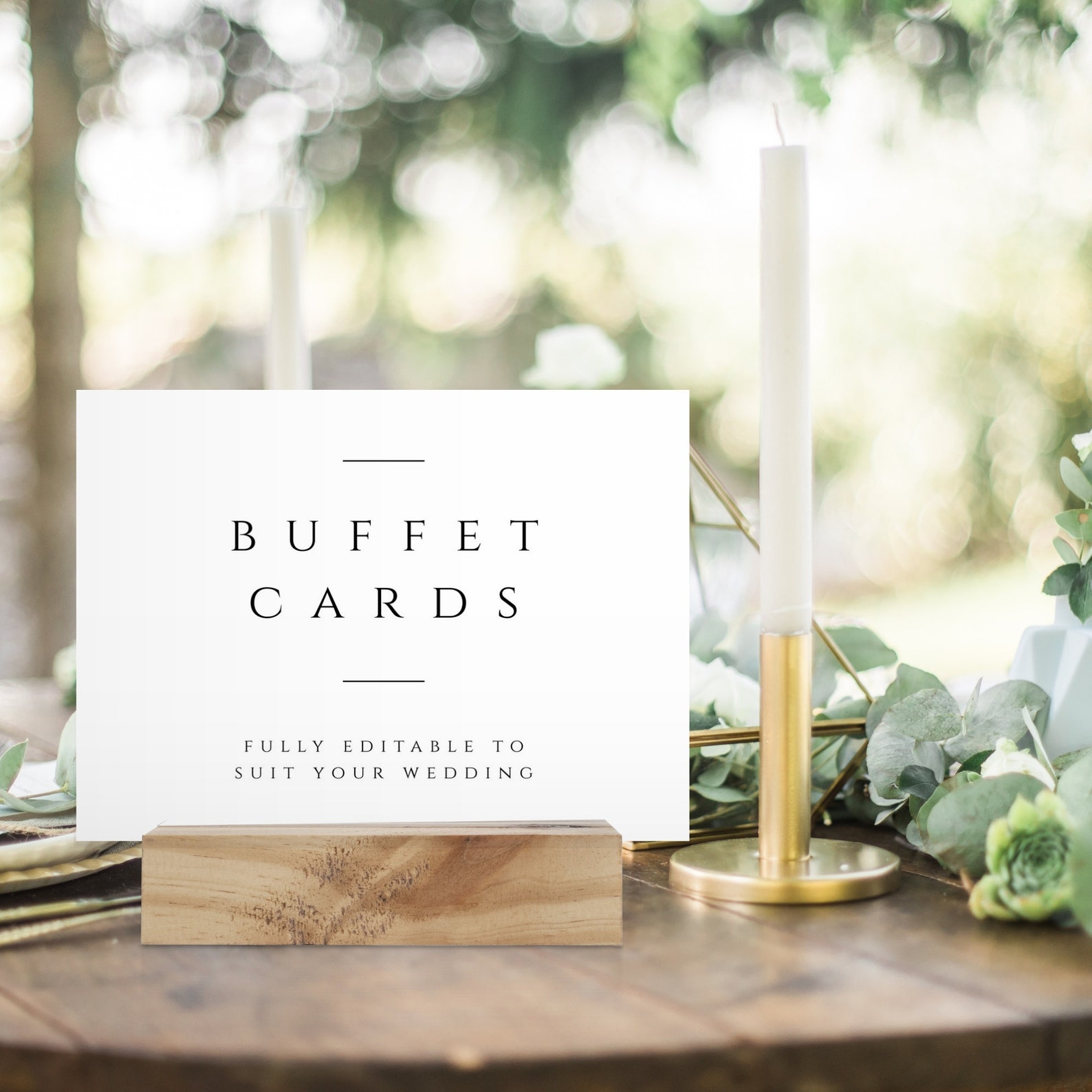 Wedding Menu Card for Buffet, Editable Food Tent Label, Printable Sign ...