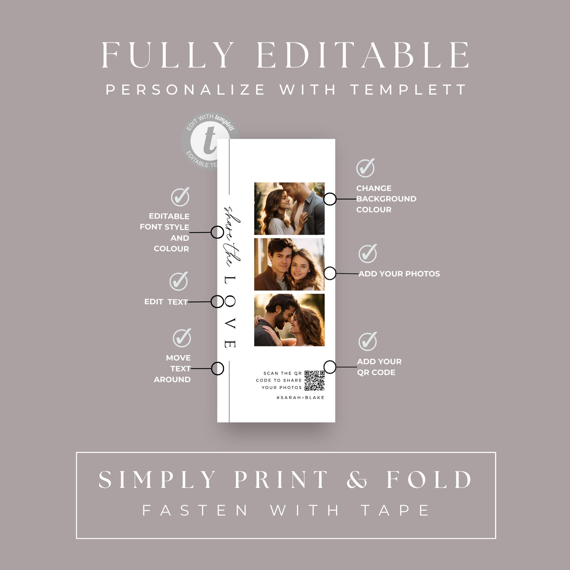 Trifold Wedding Menu, Minimalist Triangle Stand Table Number, Printable ...