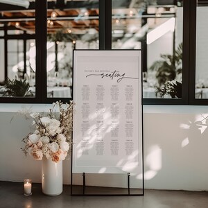 Bar Mitzvah Seating Chart, Table Numbers Seat Board Plan, Printable ...