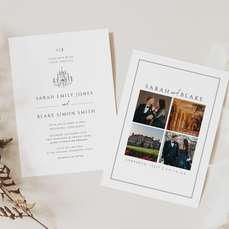 Hand Drawn Wedding Invitation Suite, Whimsical Minimal Invite QR Code ...