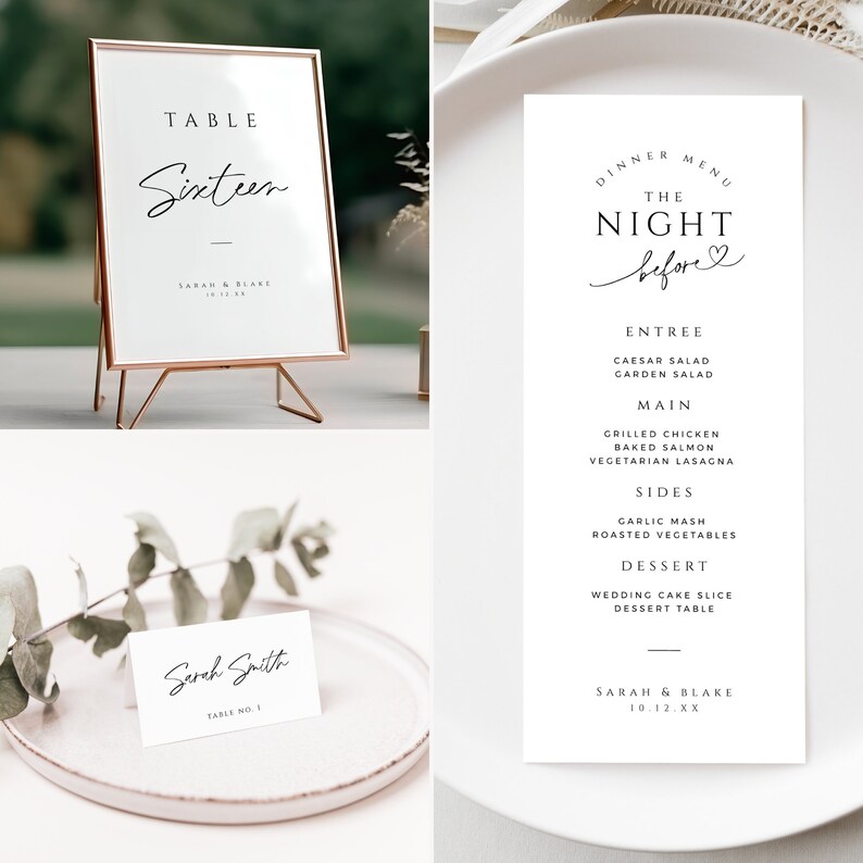 Rehearsal Dinner Bundle, the Night Before Welcome, Intimate Wedding ...