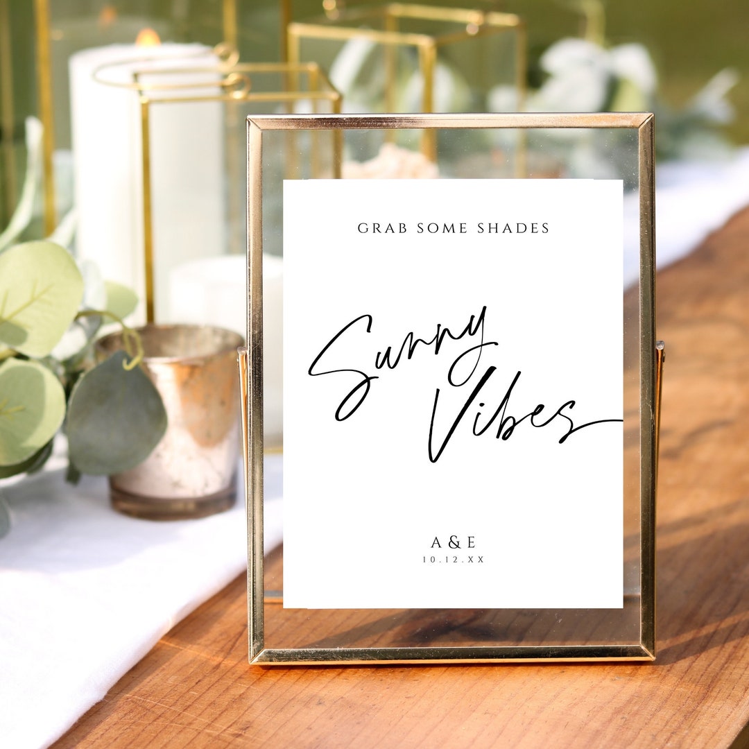 Sunglasses Wedding Sign, Please Take Some Shades, Minimalist Shower ...