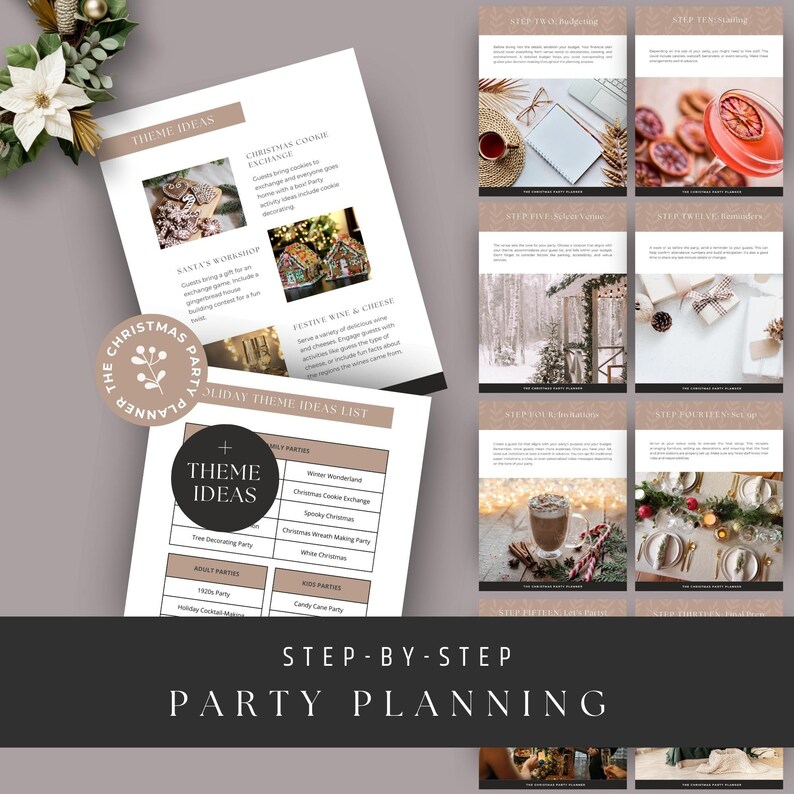 Christmas Event Party Planner, Printable Holiday Step Checklist ...