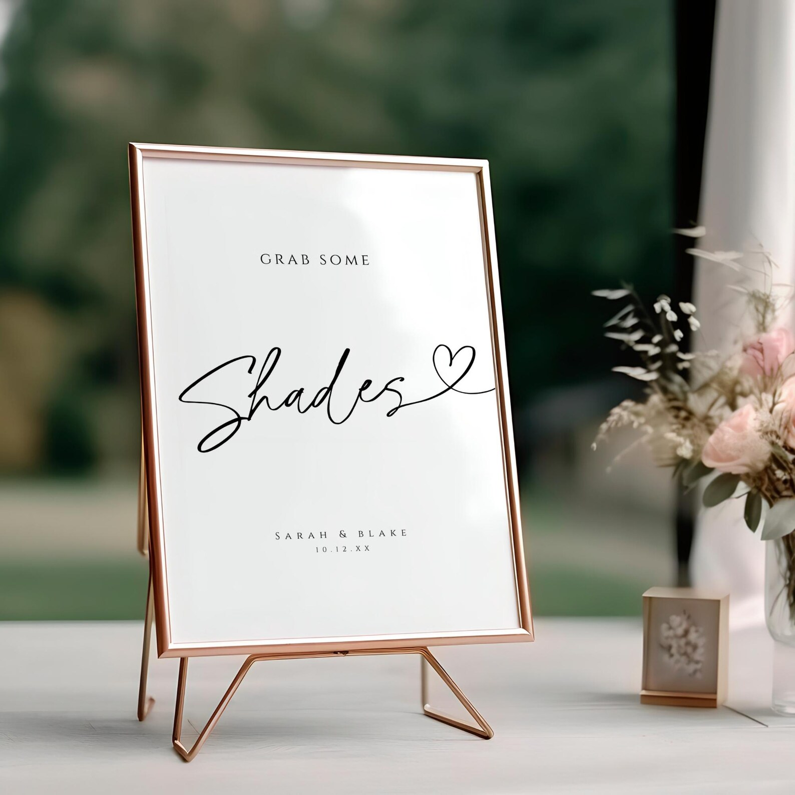 Sunglasses Wedding Sign, Please Take Some Shades, Minimalist Shower ...
