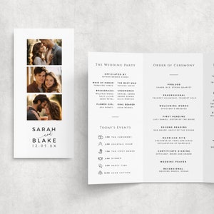 Wedding Program Template Trifold, Infographic Itinerary Booklet ...