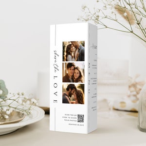Trifold Wedding Menu, Minimalist Triangle Stand Table Number, Printable ...