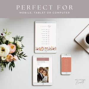 Canva Wedding Website Template, Google Forms RSVP Survey, Burnt Orange Fall Wildflower ...