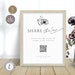 Share the Love Wedding Sign, Minimalist Photo Album QR Code Template ...