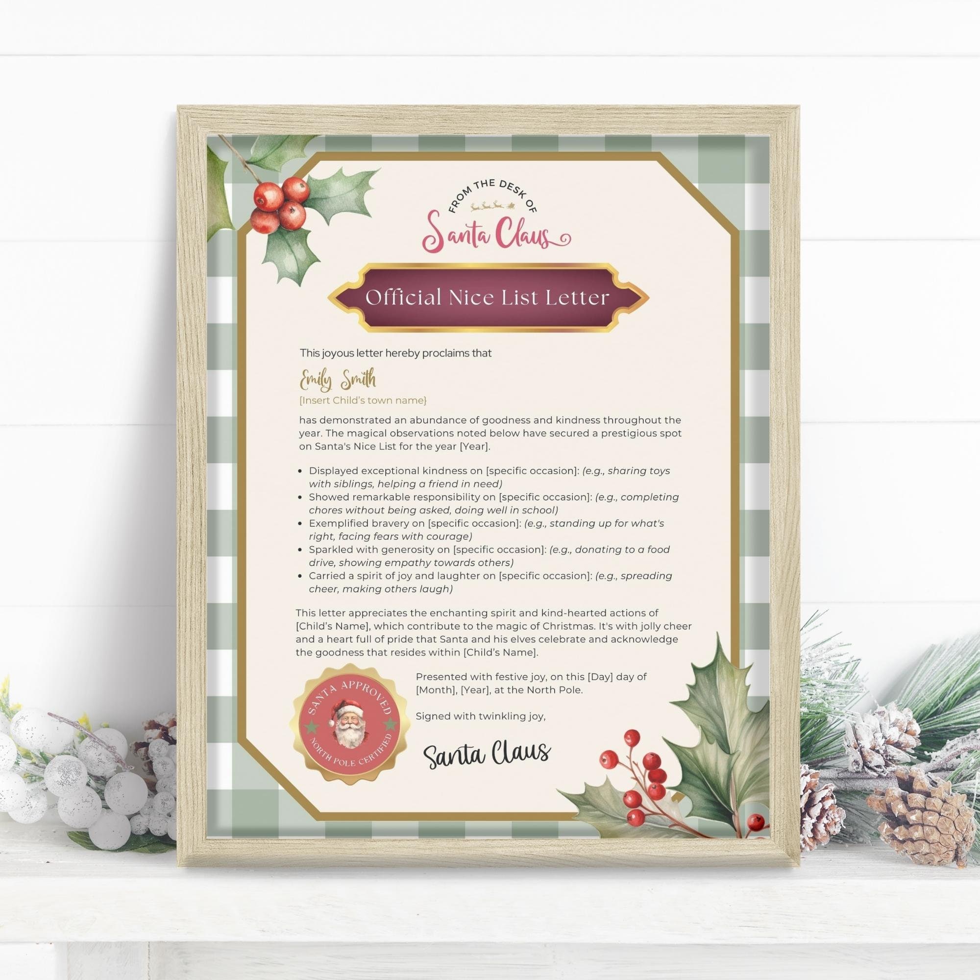 Official Letter From Santa Printable Envelope Elf Nice List - Etsy