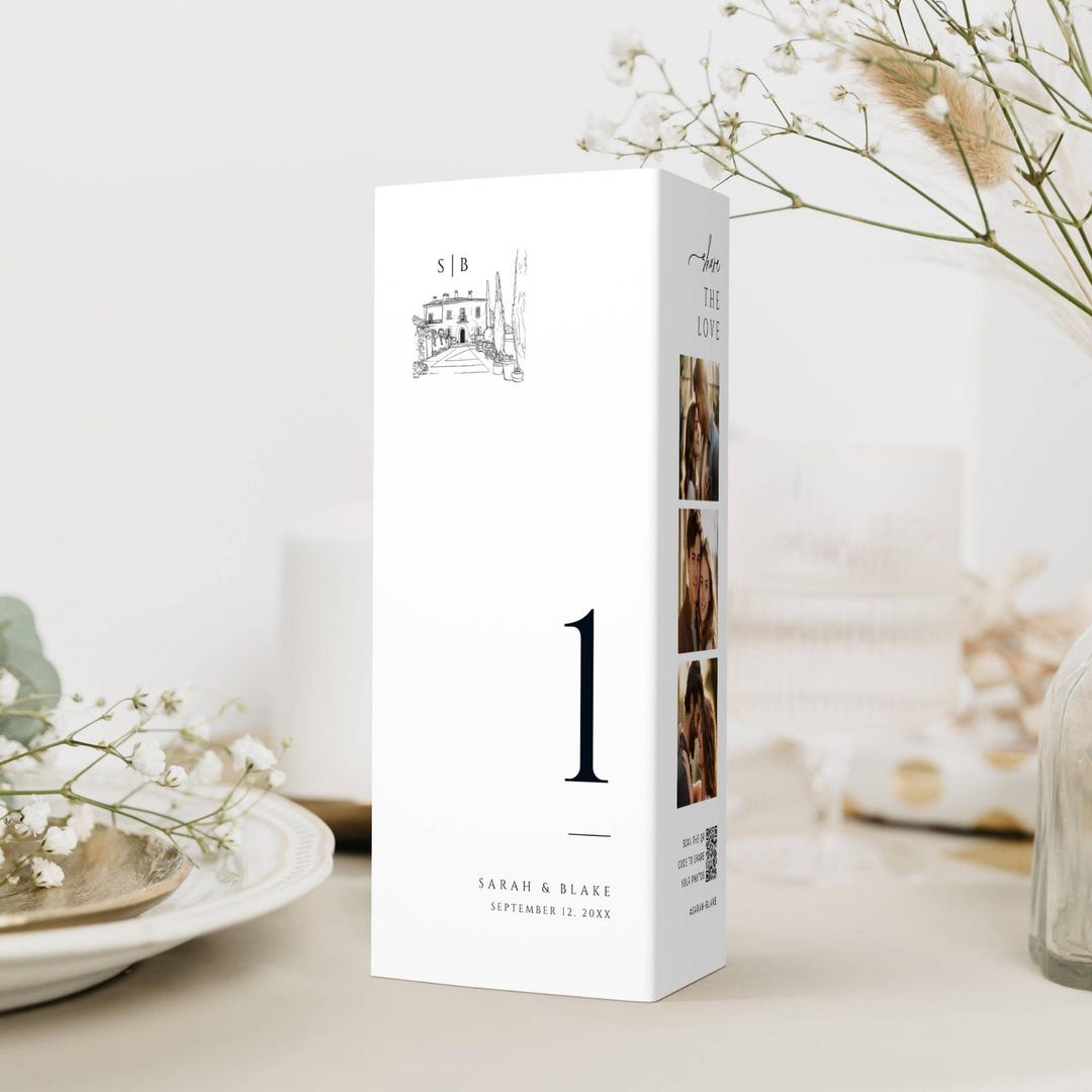 Trifold Wedding Table Number, Minimalist Triangle Stand Menu, Printable ...