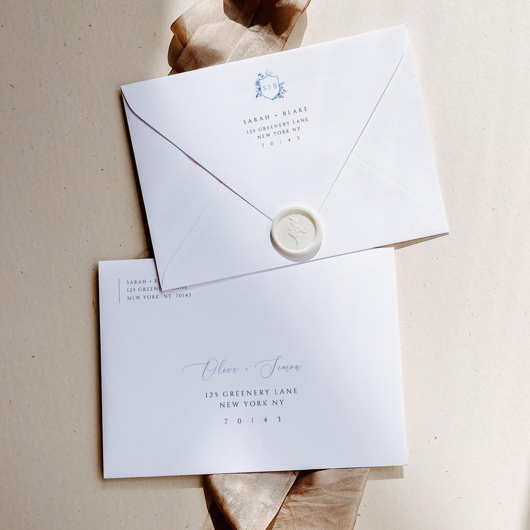 Minimalist Printable Envelope Address, Editable Addressing A7 5x7 ...