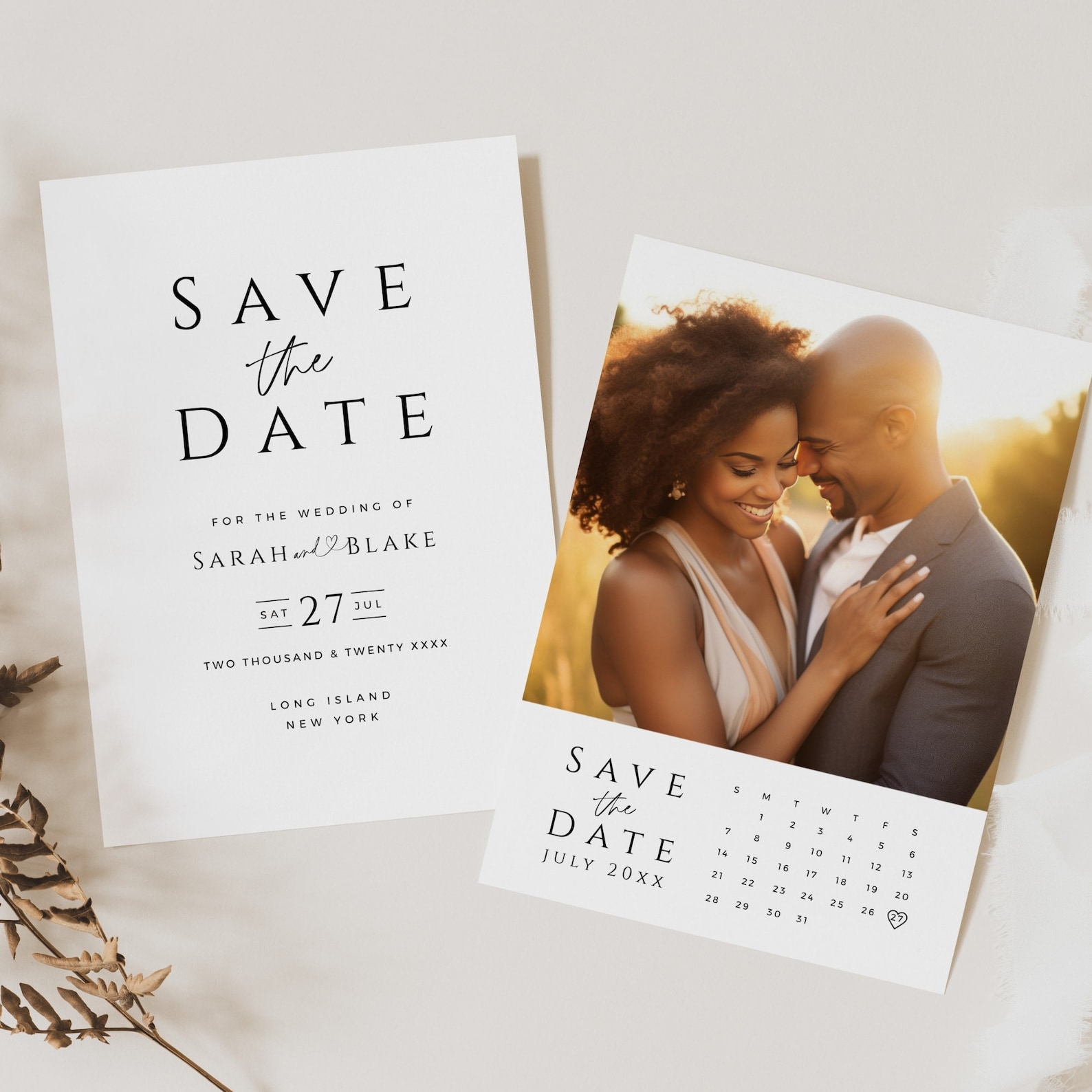 Printable Save the Date Calendar Template, Editable Wedding ...