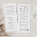 Wedding Fun Facts Card, Menu and Thank You Place Setting, Infographic ...