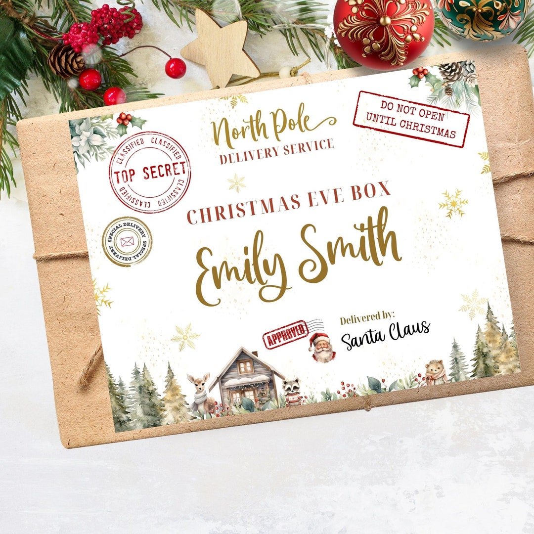 Special Delivery Christmas Eve Box Printable, Editable Gift From Santa ...