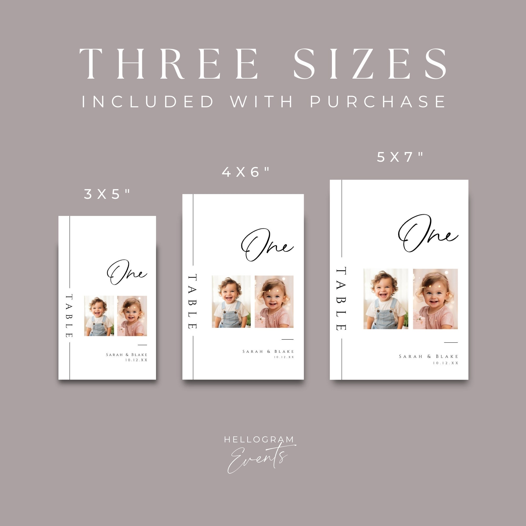 Table Numbers for Wedding Baby Photos, Printable Childhood Photograph ...