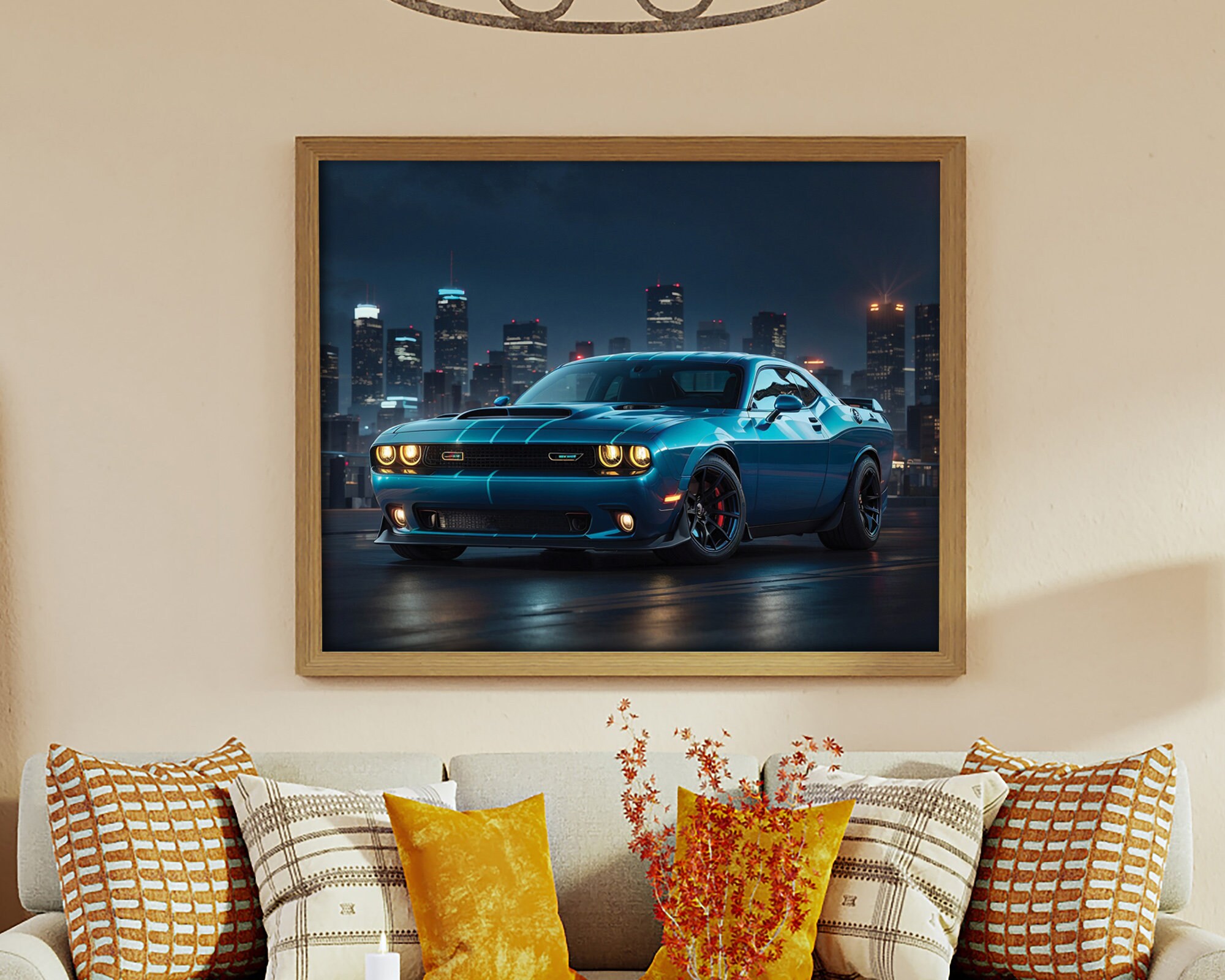 PRINTABLE Dodge Challenger SRT Roaring Power Unleashed in the City's ...