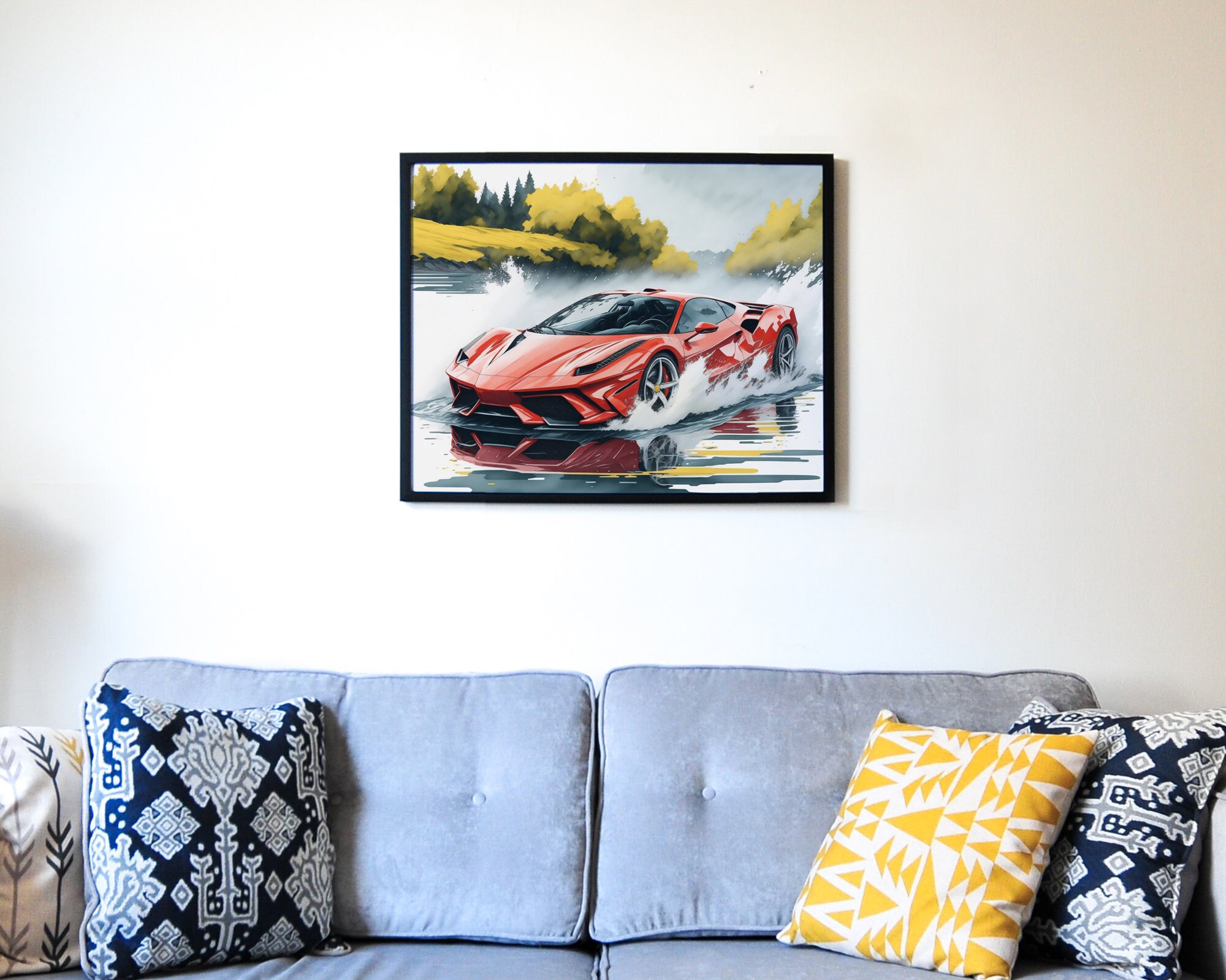 PRINTABLE Ferrari DIGITAL Artwork Bring the Excitement of a Ferrari ...
