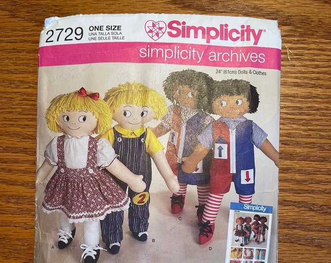 Ragdolls-uncut Sewing Pattern Simplicity Archives 2729/vintage/brand ...