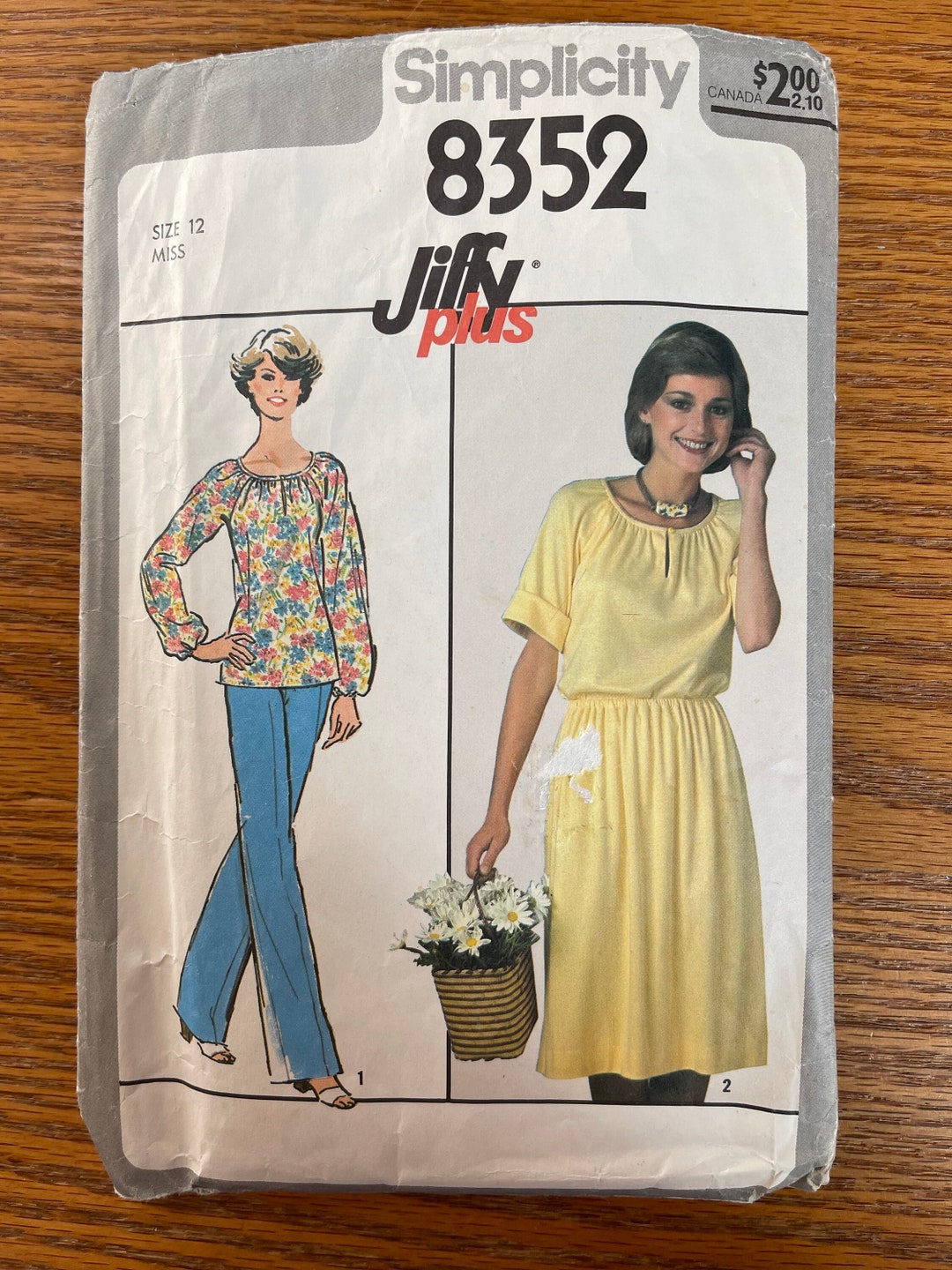 CUT and Complete Sewing Pattern/misses Jiffy Plus Pullover Top, Skirt ...