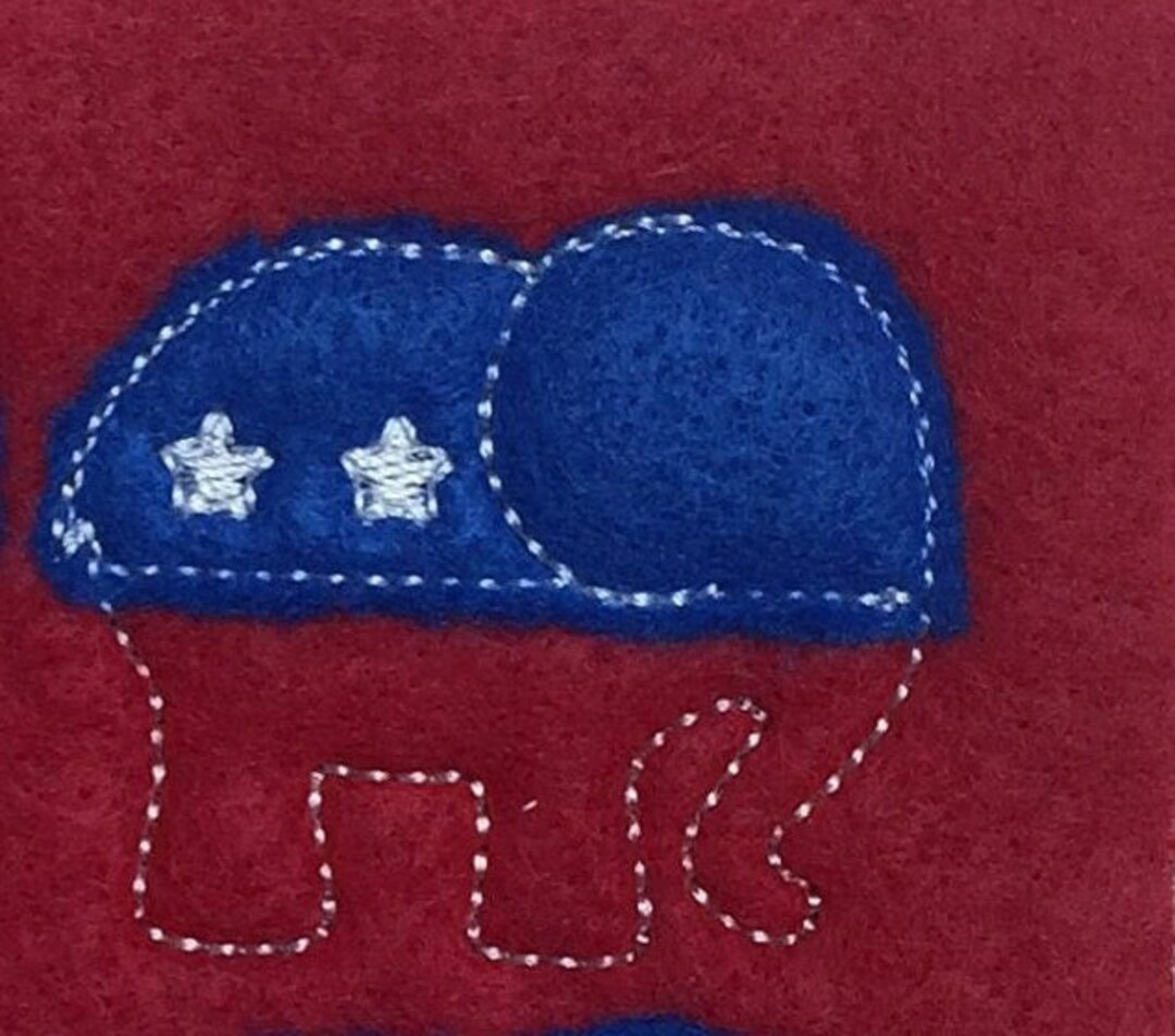 Elephant Republican Political Party Felties/handmade Crafts/teachers ...