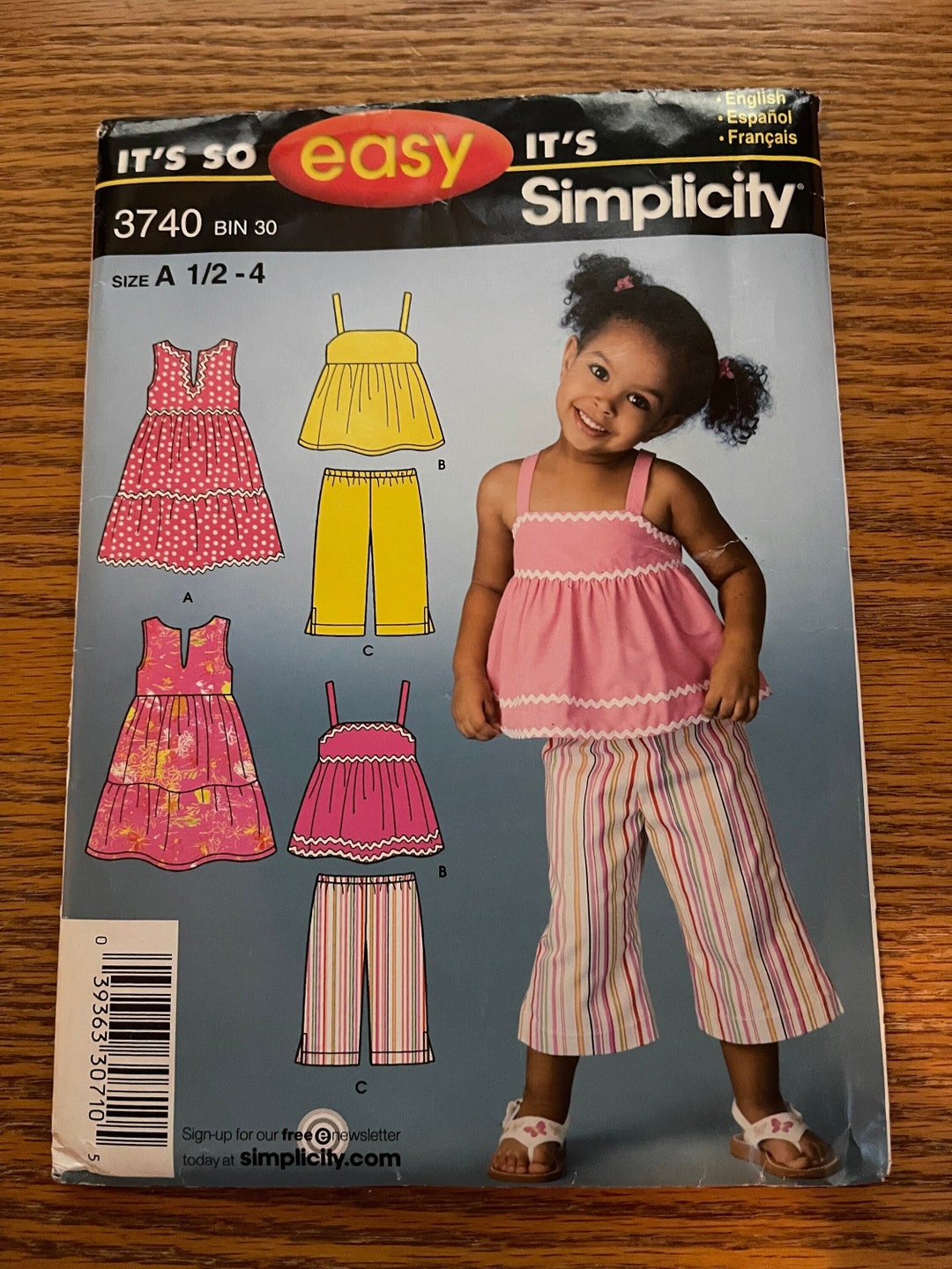 UNCUT Pattern/simplicity It's so Easy 3740/toddlers Dress-top-cropped ...