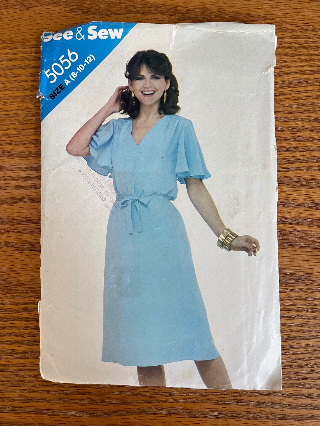 CUT Pattern/misses Dress/sewing Pattern Butterick 5056 Sew & Sew/size A ...