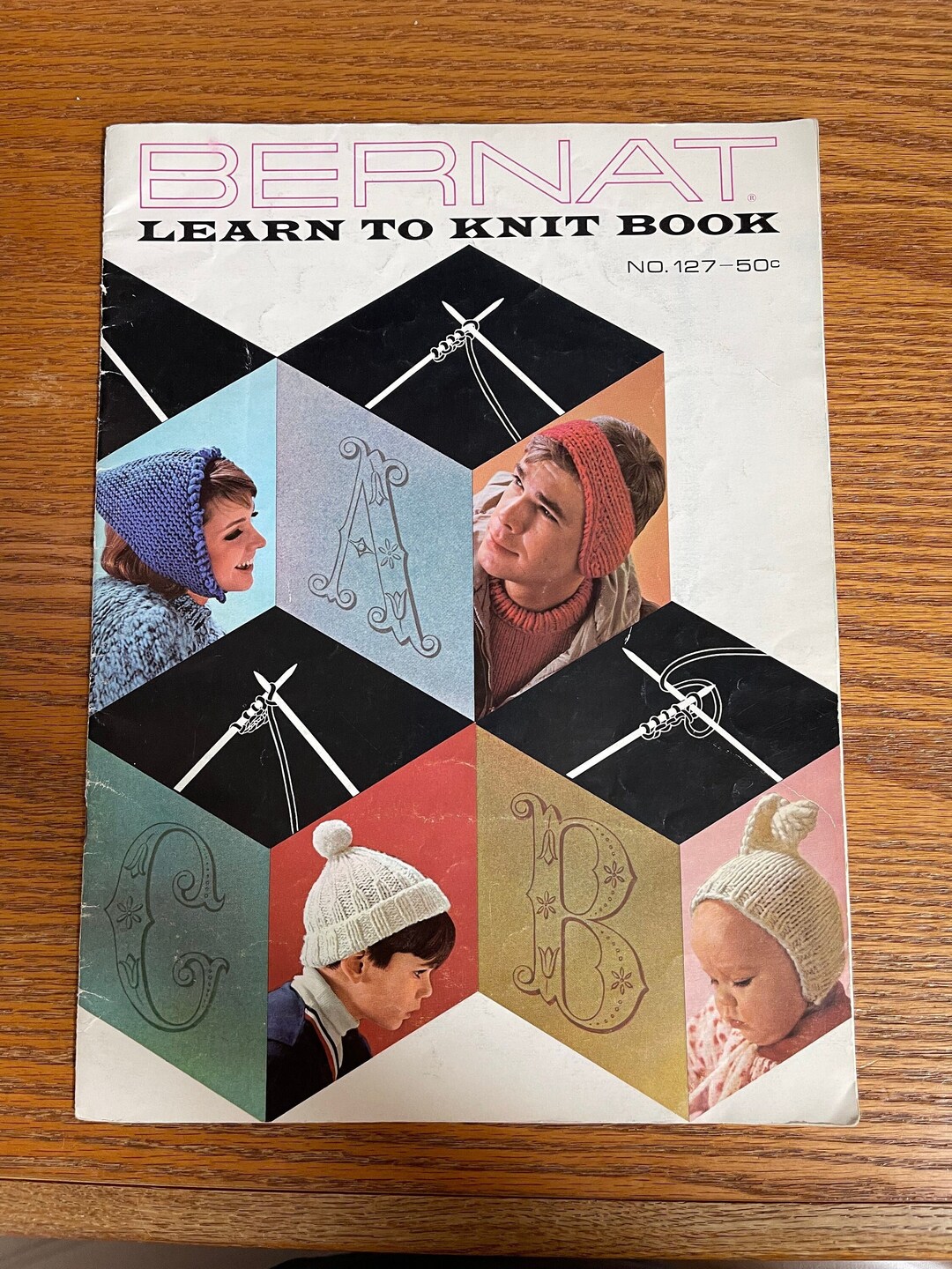 Vintage-bernat Learn to Knit Book No 127/1965 Black & White ...