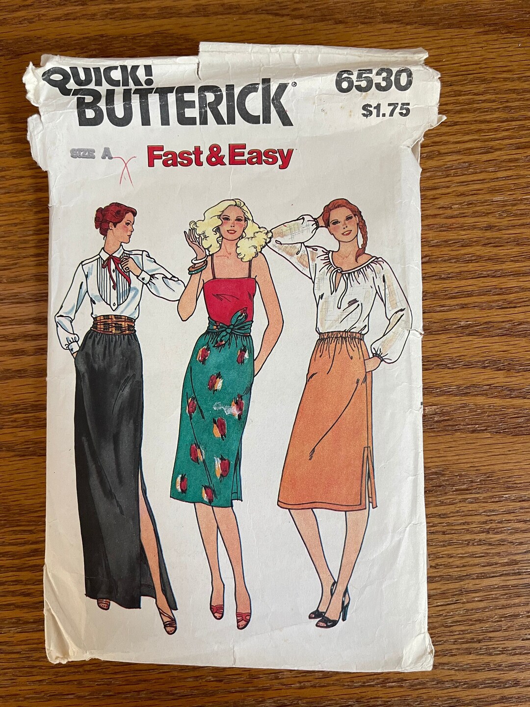 CUT Pattern/misses Skirt/sewing Pattern Butterick 6530 Fast & Easy ...