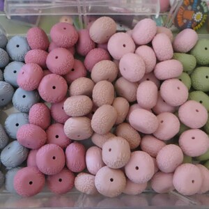 Tooled Embossed Abacus Bead-silicone-floral-dove Gray - Etsy