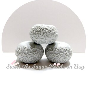 Tooled Embossed Abacus Bead-silicone-floral-dove Gray - Etsy