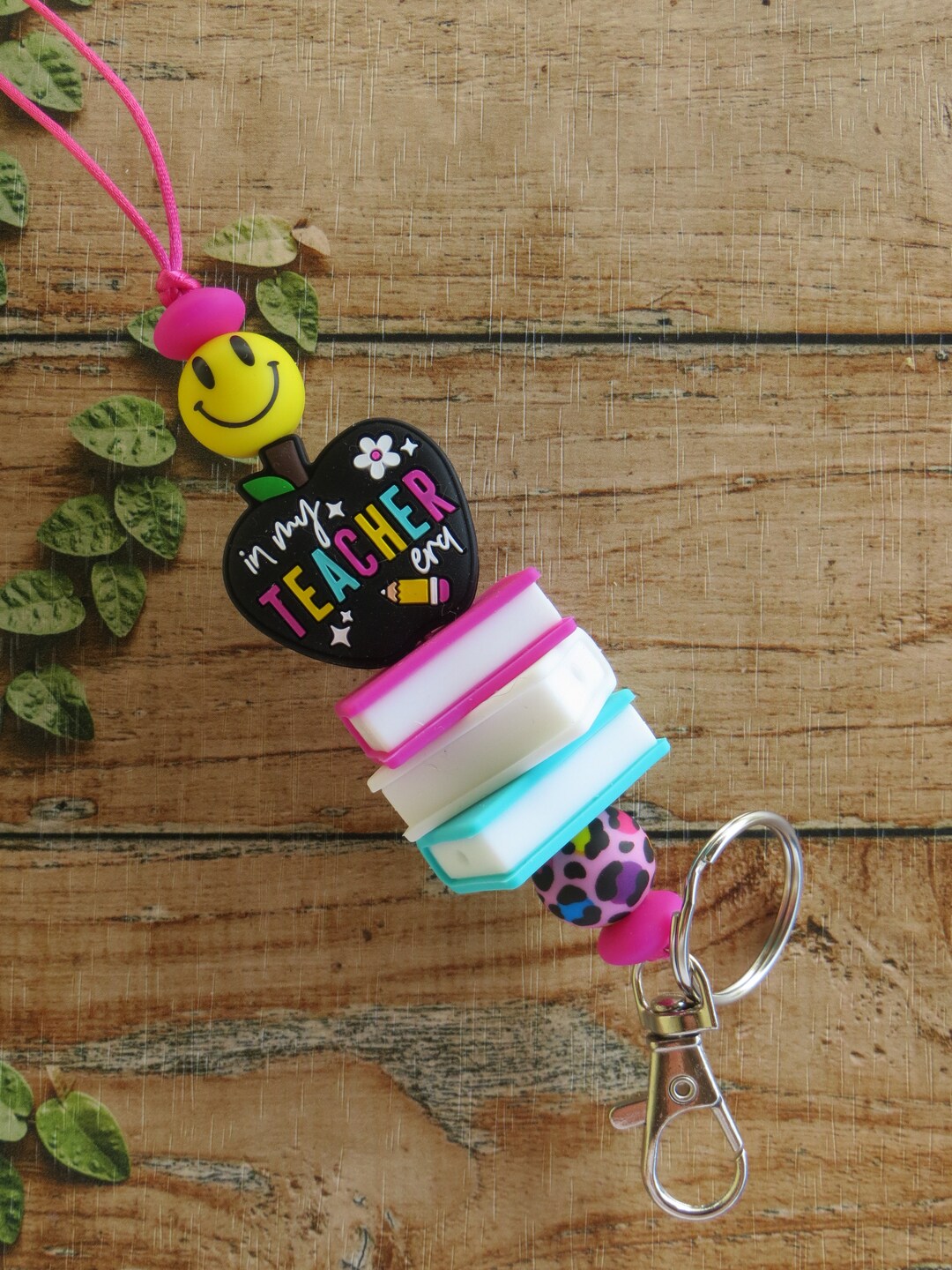 Lanyard-teacher-classroom-teacher Era-break Away-silicone Beads-name ...