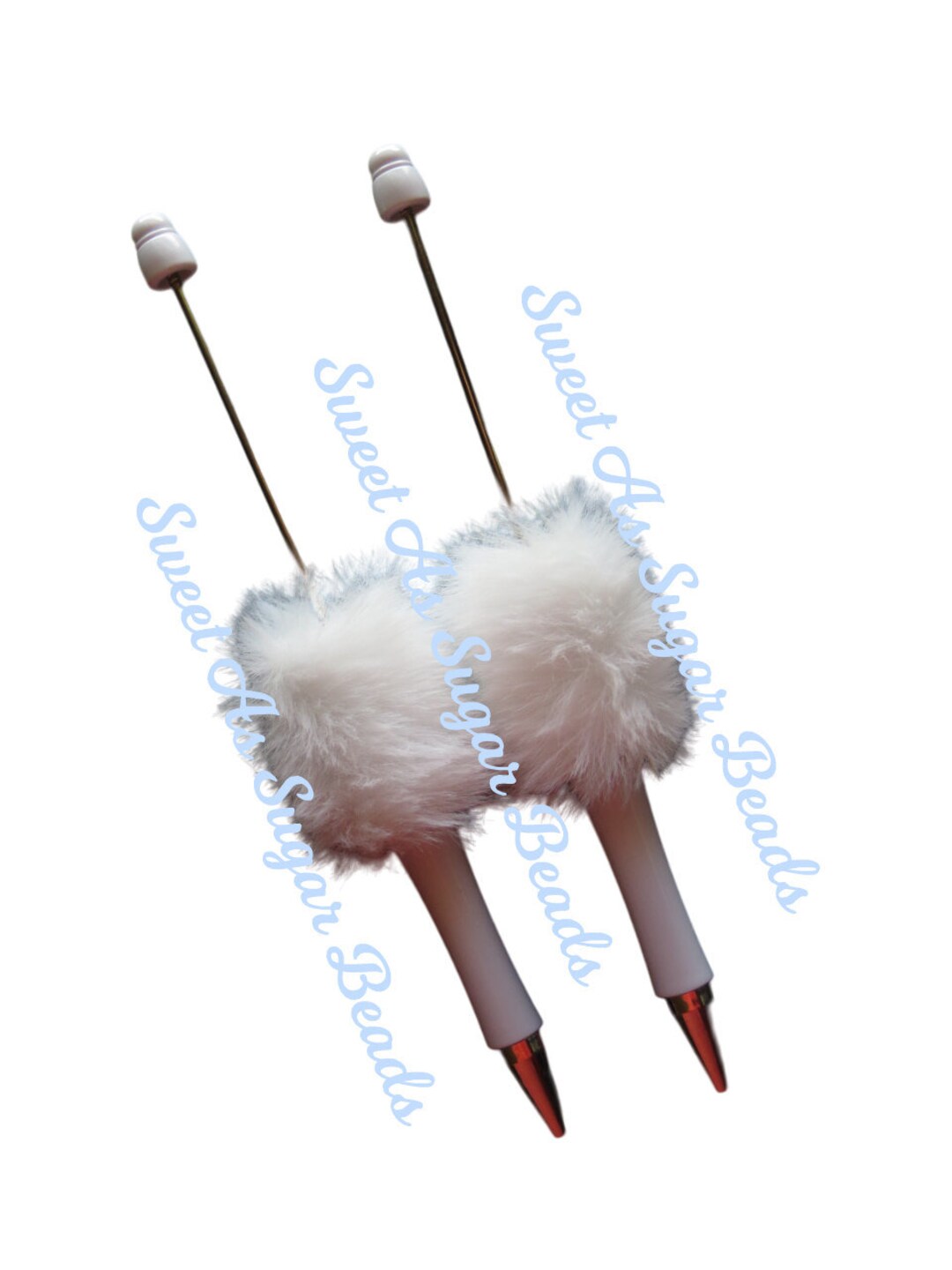 Beaded Ink Pen Blank-fake FUR Pen-supplies-plastic-crafts-diy-solid ...
