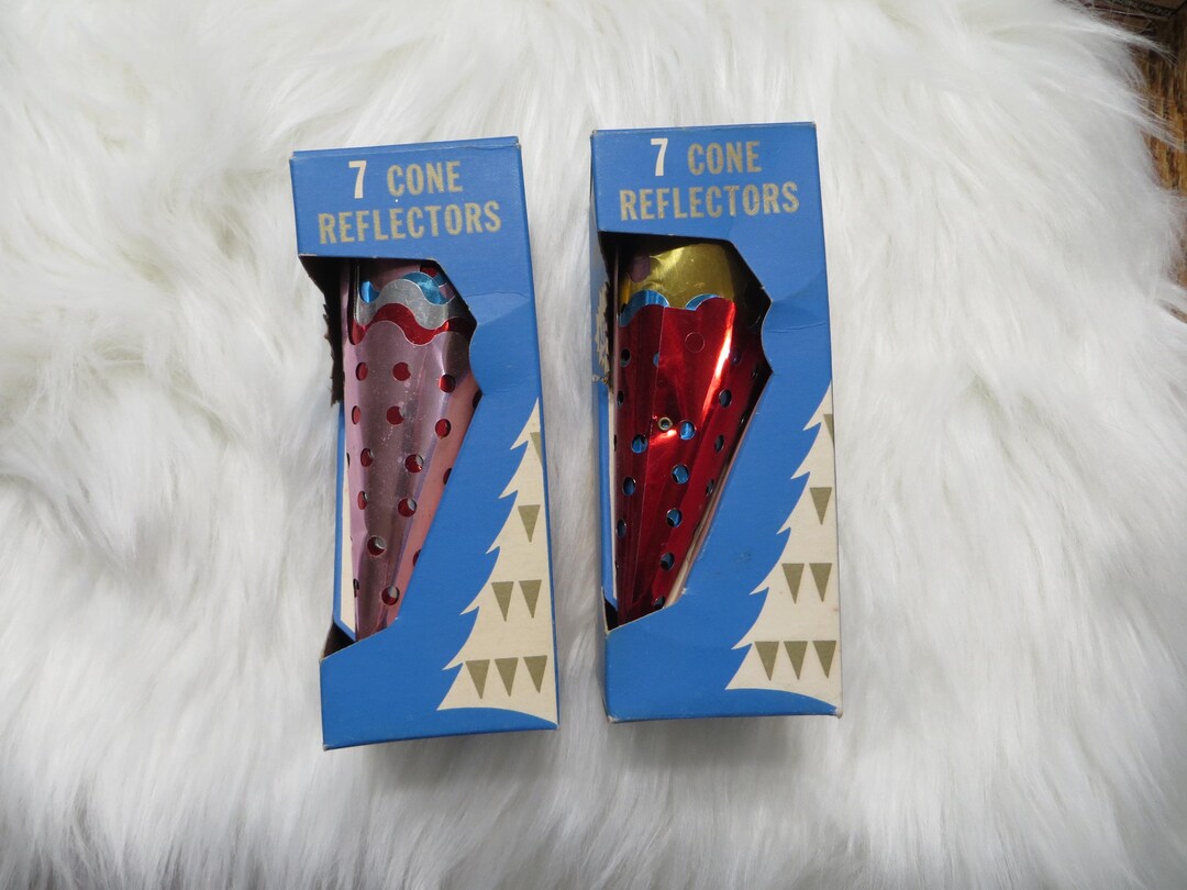 Vintage Doubl-glo Foil Light Reflectors-cones - Etsy