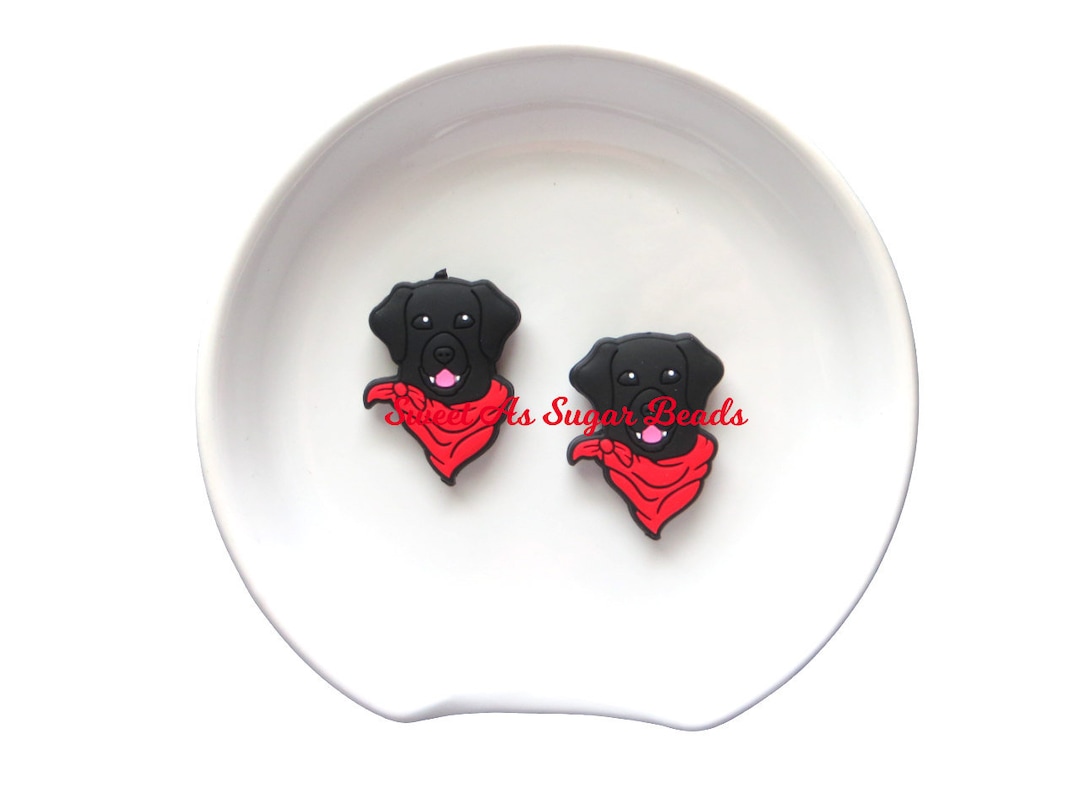Silicone Bead-focal-black Lab-lanyard-wristlet-pens-bracelet-necklace ...