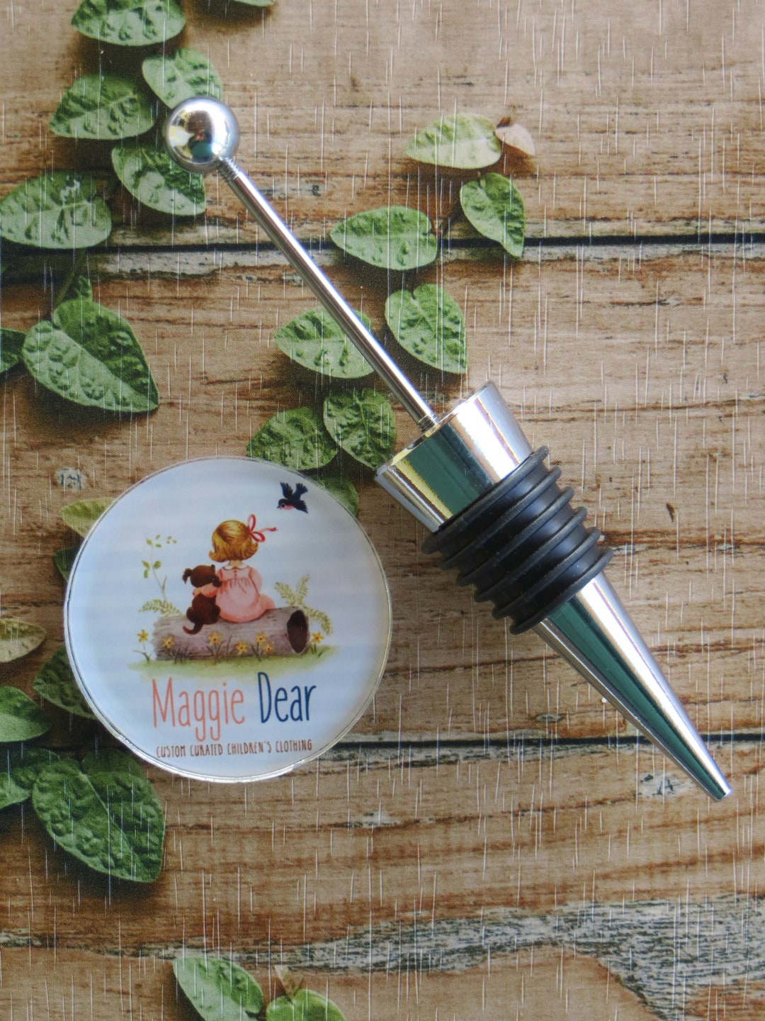 Beadable Wine Stopper-silicone Bead-focal Bead-father's Day-gift-blank ...